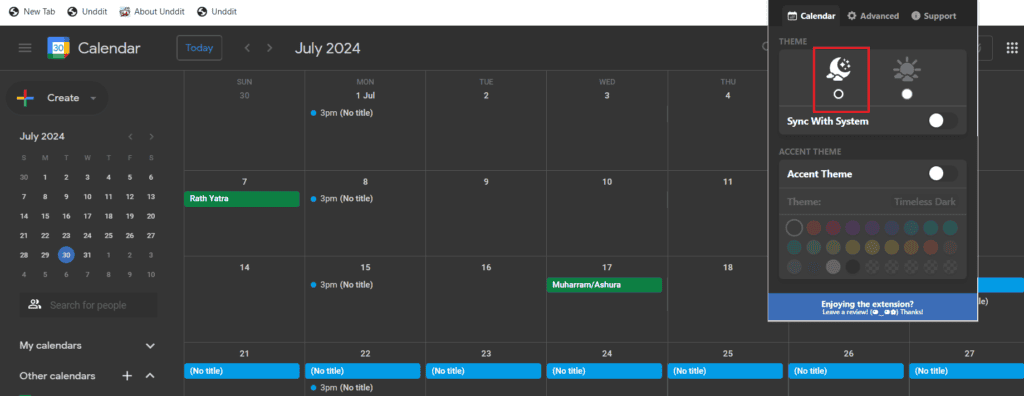 How to Enable Dark Mode on Google Calendar – TechCult