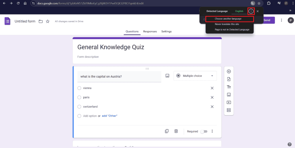 How to Change Google Forms Language – TechCult